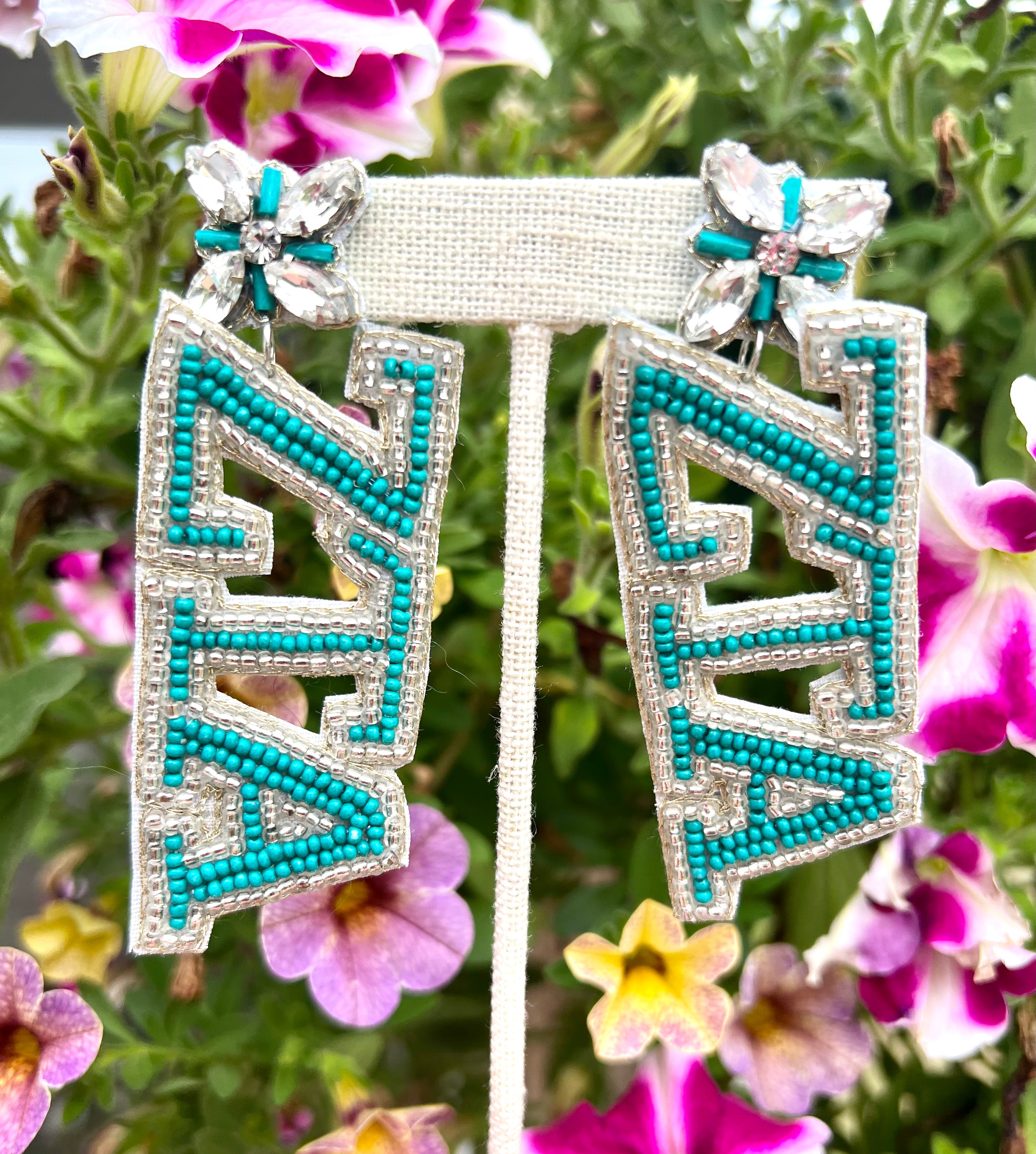 Glitzy Zeta Tau Alpha Earrings – Curated Threads